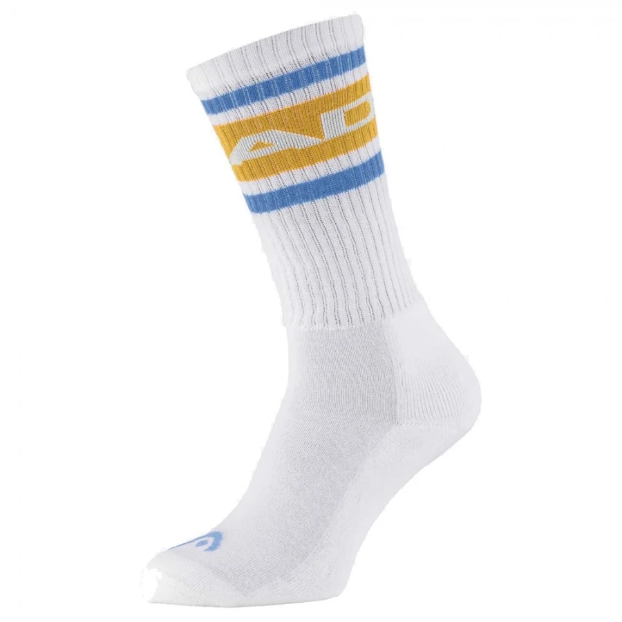 Head LONG CREW blue/yellow socks | Padelreference