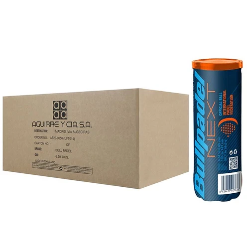 Case of 24 tubes of Bullpadel Next padel balls | Padelreference