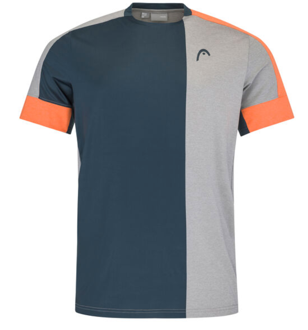 Head Tech T-shirt Grey/Orange | Padelreference
