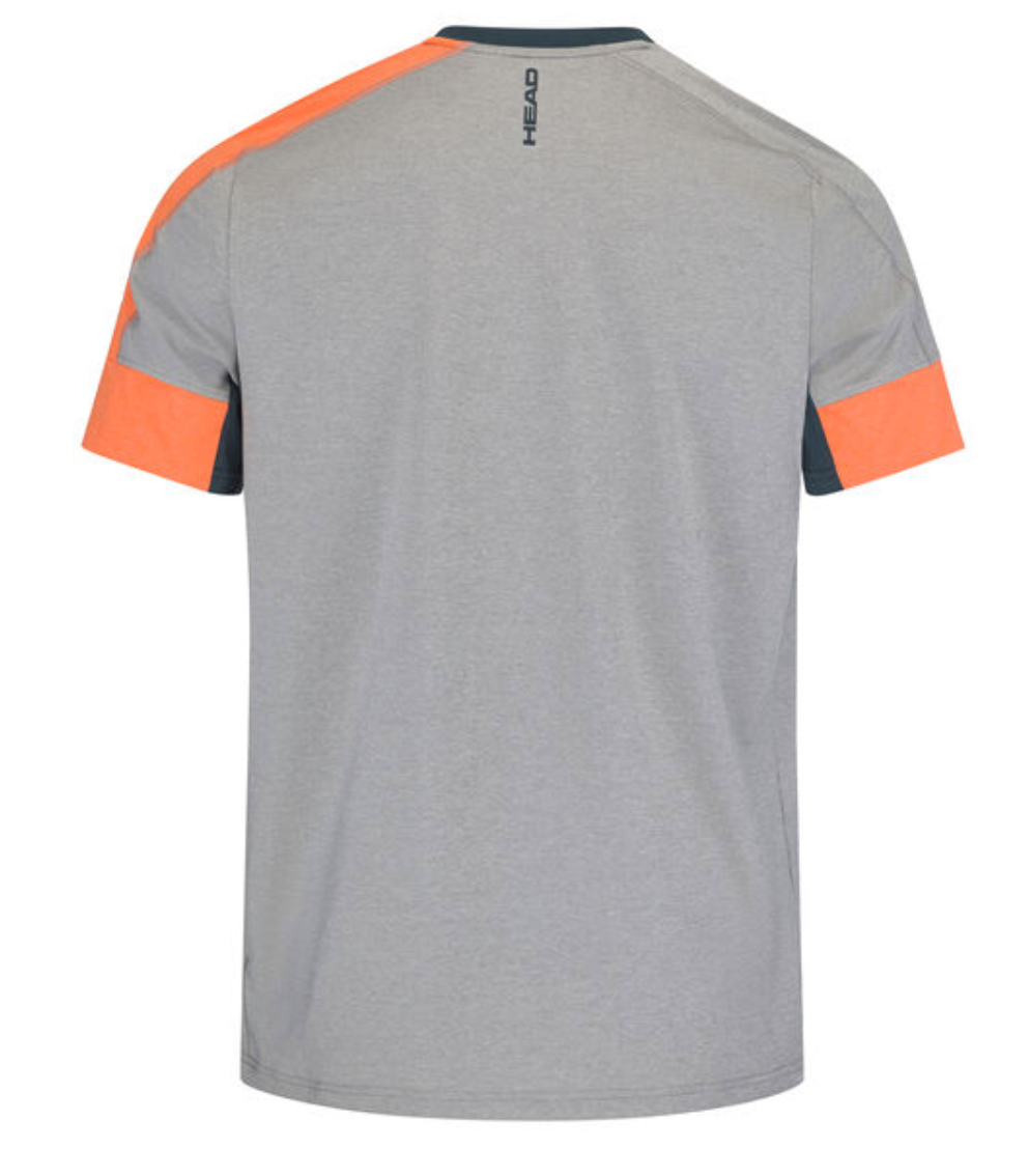 Head Tech T-shirt Grey/Orange | Padelreference